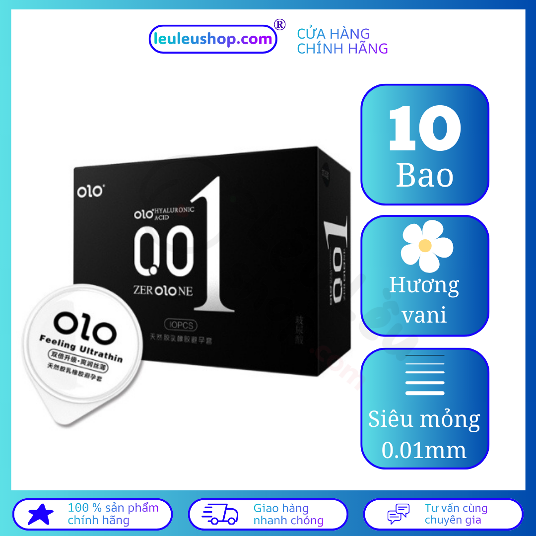 Bao cao su OLO 0.01 Feeling Ultrathin - Hộp 10 cái